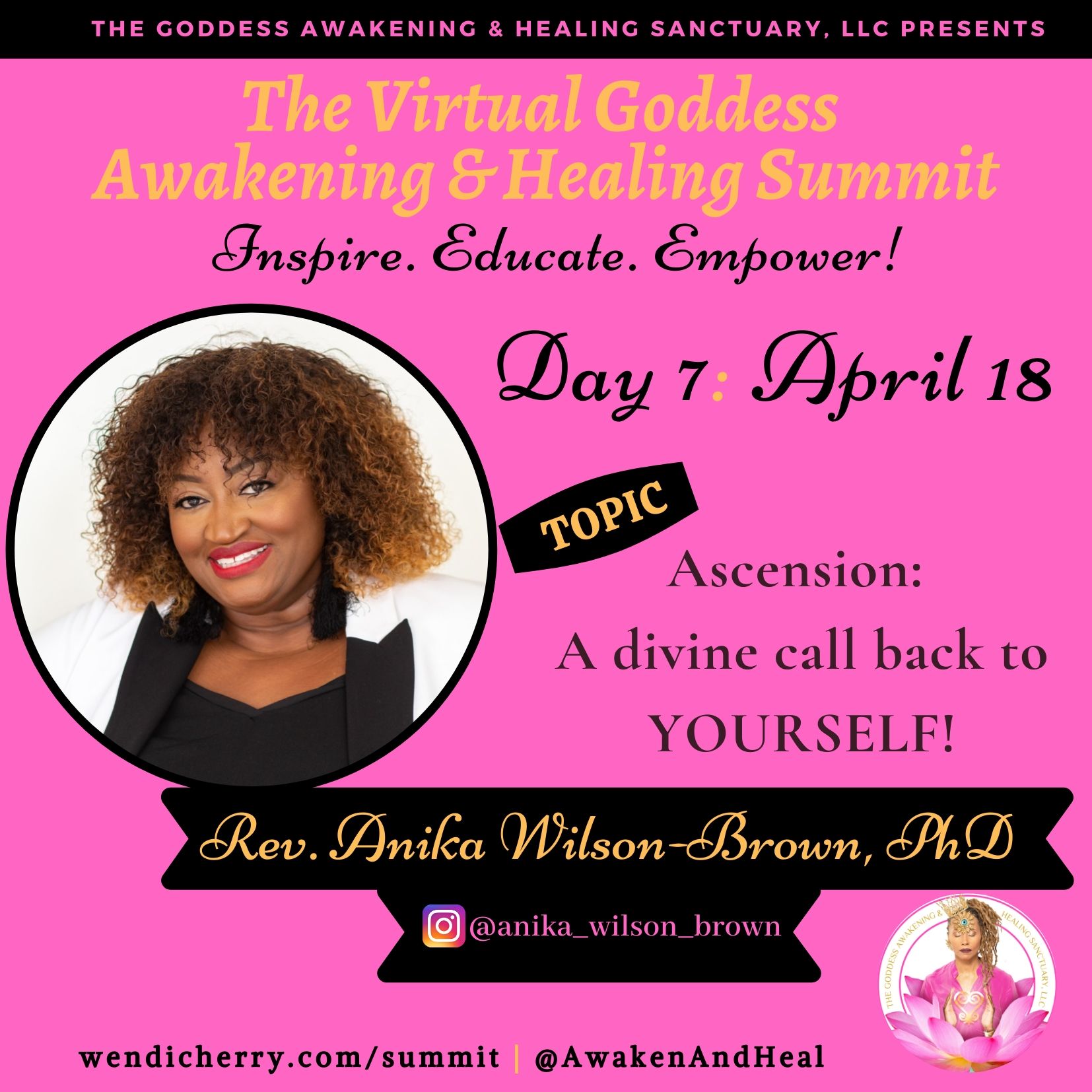 Day 7: Rev. Anika Wilson-Brown, Ph.D. – Wendi Cherry – Goddess ...